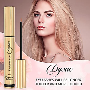 Premium Eyelash Growth Serum - 5ml Fuller & Longer Looking Eyelashes Lash Enhancing Serum for Natural Lashes or Lash Extensions & Brows, Vegan & Cruelty-Free gold