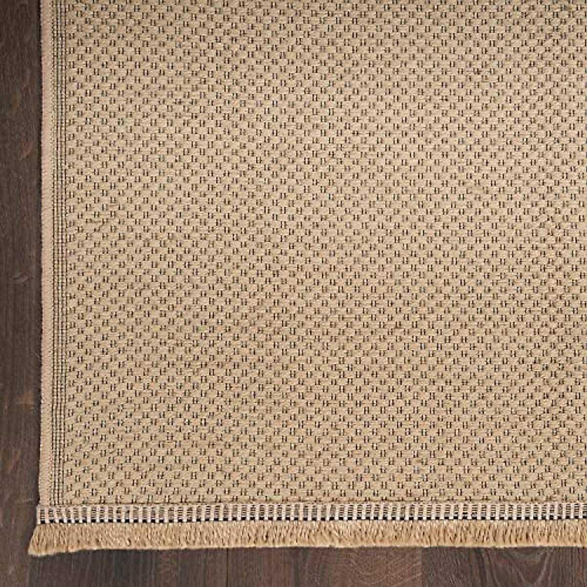 Nourison Washable Jute Solid Natural 7'10" x 9'10" Area -Rug, Easy -Cleaning, Non Shedding, Bed Room, Living Room, Dining Room, Kitchen (8x10)