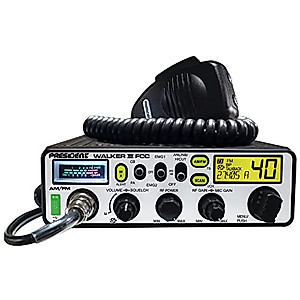 President Walker III FCC AM/FM CB Radio, USB Charging Socket, Roger Beep, Mic Gain, Scan/Scan Skip, 2 Programmable Priority Channels, Talkback Function, Weather Channel, 40 Channels