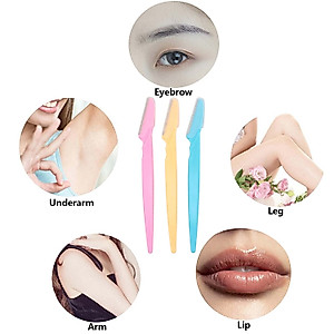 Geestone 30 Pack Eyebrow Razor for Women, Exfoliating Dermaplaning Tool Facial Razor with Safety Precision Cover Face Hair Trimmer Shaper Shaver for Skincare Men Women