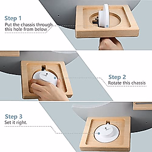 Floating Shelf Wall Mounted Set of 4 (Moon and 3 Stars) for Toniebox Starter Set, Tonie Figures - Magnetic Wooden Shelves Compatible with Toniebox Player Audio Character for Children Baby's Room