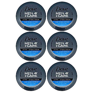 Dove Men+Care Ultra-Hydra Cream with 24 Hour Moisturization, 2.53 FL OZ (Pack of 6)