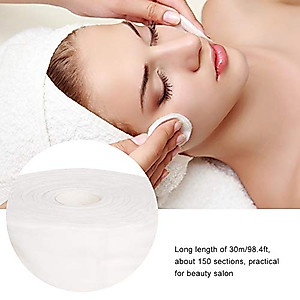 Disposable Soft Face Towel, 30M Cotton Roll Cleansing Cotton Towel Makeup Remover Washcloth Cotton Wipes for Beauty Salon and Home Skin Care