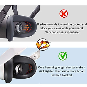 Silicone Face Interfacial Cover for Oculus Quest 2 Gaming Accessories Headset Sweat-Proof Non-Slip Washable Replacement Light Blocking Pads Cushion by X-super Home