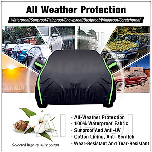 Waterproof Car Cover, Car Cover Compatible with Toyota Supra MK5 (2020-2023), AI HUI Car Cover Waterproof All Weather, 100% Waterproof Outdoor Full Car Cover with Zipper Cotton