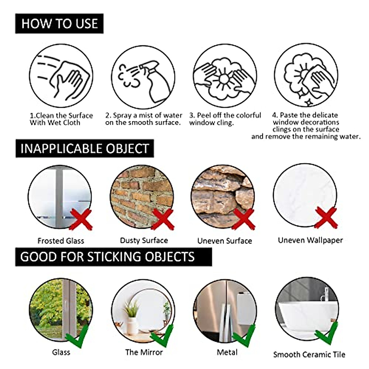 Mfault Winter Cardinals Window Clings 9 Sheets, Christmas Red Birds Glass Stickers Decal Poinsettia Pine Cone Bedroom Decorations, Xmas Kerosene Lamp Tree Branches Home Kitchen Living Room Decor