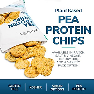 WonderSlim Pea Protein Snack Chips, Salt & Vinegar, 120 Calories, 10g Protein, Gluten Free (12ct)