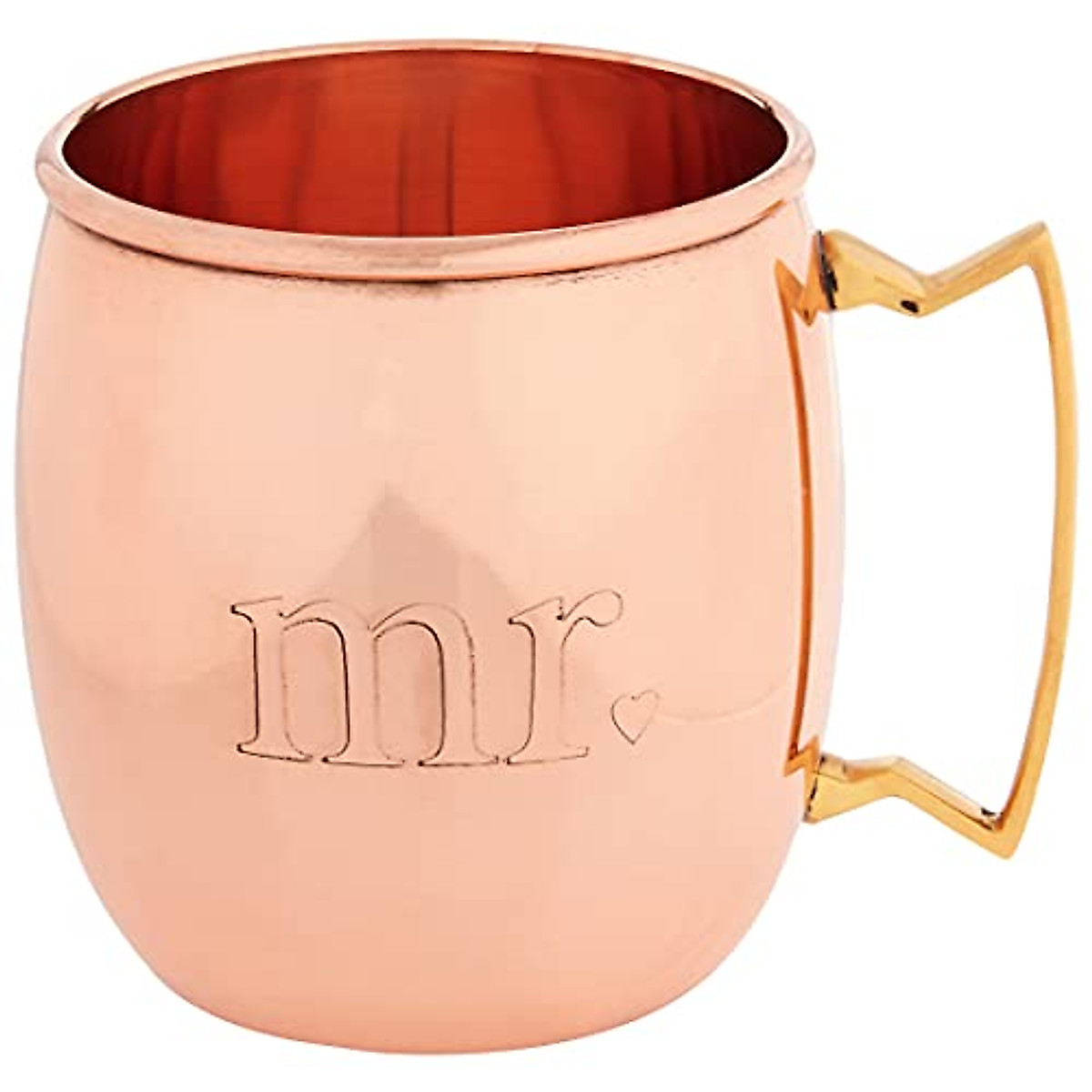 ODI Moscow Mule Kit with Mr. and Mrs. Moscow Mule Copper Mugs, Moscow Mule Cups 16 Ounces Solid Copper