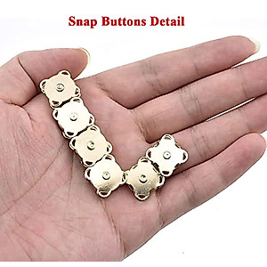 Snaps for Sewing Supplies-16 PCS Magnetic Buttons Snap for Purses Bags Clothes Hats Fabric Scrapbooking-Closure Fasteners Clip Buckle Sewing Tool for DIY Craft Art-14MM Silver Sewing Clasp Decoration
