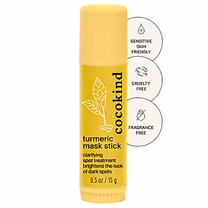 Cocokind Turmeric Mask Stick, Spot Treatment with Organic Turmeric, Tea Tree Oil, and Ginger Root, For Dark Spots and Acne