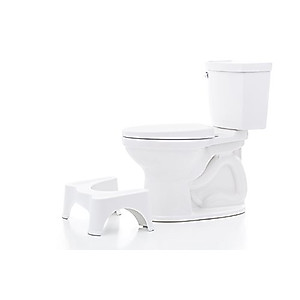 Squatty Potty The Original Bathroom Toilet Stool, 7 inch and 9 inch, White, (Pack of Two)