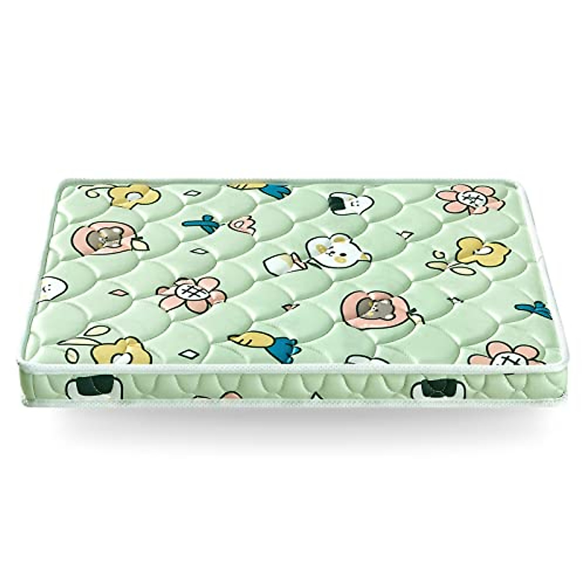 Mini Crib Mattress Topper - Suitable for [Crib Mini Crib] 38 x 24 x 4 inches - Non-Toxic, Quiet, Soft, Odor Free Foam - Printed Cartoon Pattern | Suitable for Most Portable Mini Cribs