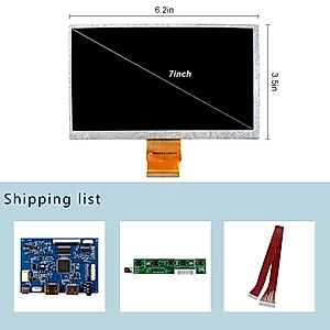 FanyiTek 7 inch 1024x600 700nit IPS LCD Screen and HDMI USB 50pin Controller Board,support Image 180° Rotation