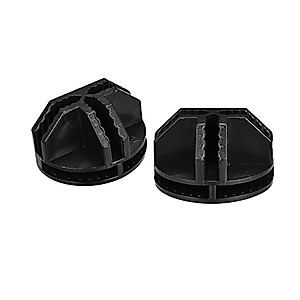 uxcell Plastic Wire Cube Connectors, 36x22mm Half Grid Buckle Clip for Storage Shelving Cabinet Organizer, Black, 20Pcs