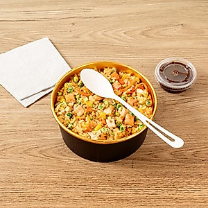 Restaurantware Foil Lux 25.3 OZ Take Out Container, 50 Insulated Foil Lining Food Container - Greaseproof, Stackable, Black Paper To Go Food Container, For Hot Or Cold Foods, Lids Sold Separately