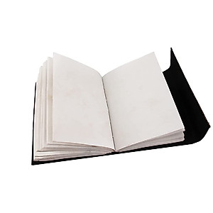 7" Leather Journal with clasp & stone Writing Pad Blank Notebook Handmade Notepad For Men & Women Unlined Paper Best Present Sketchbook Travel Diary To Write Book Of Shadows Refillable Grimoire Large