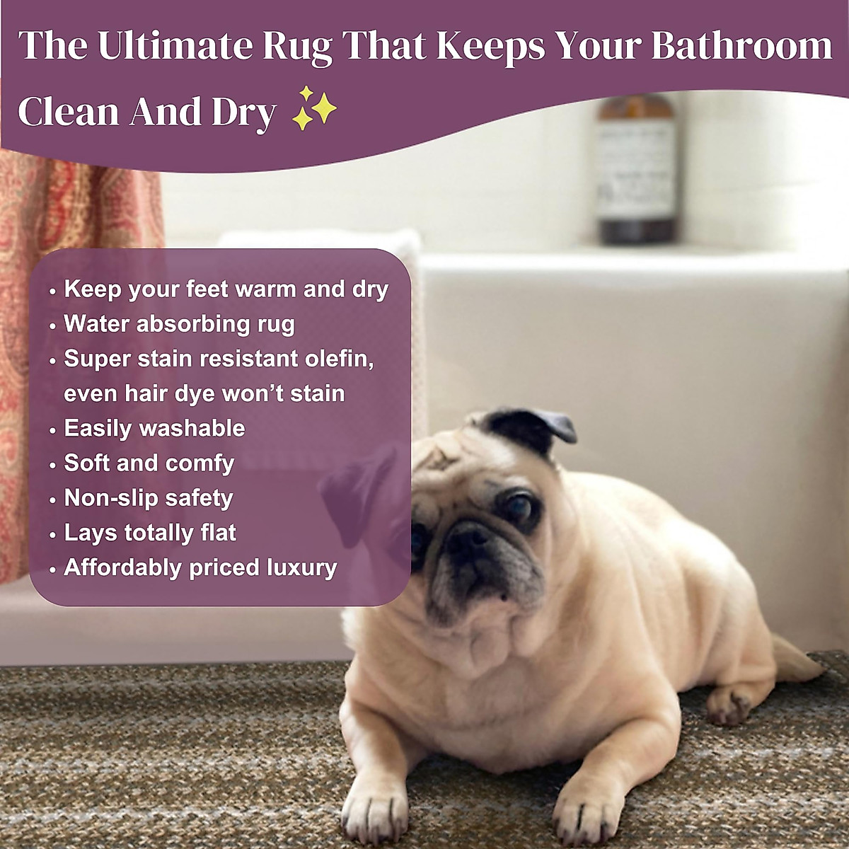 Homespice Chicory Country Kitchen Rugs and Washable Entry Rugs for Inside House 27x45, The Ideal Braided Rugs and Rustic Bathroom Rugs