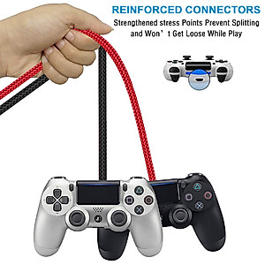 2 Pack 6Ft PS4 Controller Charger Cable for Xbox One Controller Cable,Playstation 4 Controller Charger Cord,PS4 Charging Cable Dualshock 4 Controller,PS4 Vita Slim/Pro Charge Play Micro USB Data Wire