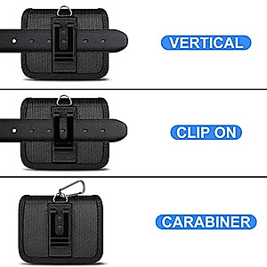 Cell Phone Holster for Samsung Galaxy Z Flip, Samsung Z Flip 3, Samsung Z Flip 4, Z Flip 5 Men Belt Clip Holster Card Slot Pouch Motorola Razr, Black