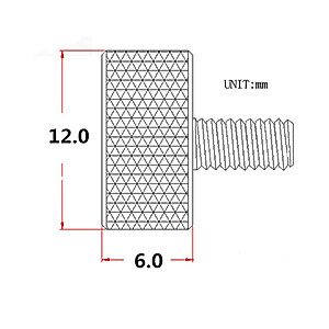 Aexit Computer PC Cleaning & Repair Graphics Card Flat Head Knurled Thumb Screws Black Computer Screws M3.5x8mm 10pcs