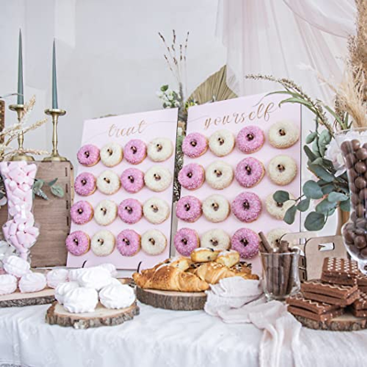 Personalized Donut Wall Stand, Wooden Donut Wall Mount, Donut Stand, Donut Board, Wedding Decor, Rustic Donut Display, Treat Yourself