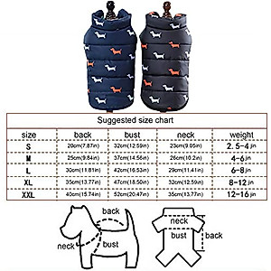 Dog T Shirts with Sleeves Pet Clothes Dog Clothes Clothes Vest Fall and Winter Warm British Teddy Warm Down Jacket Raincoat Dogs Medium