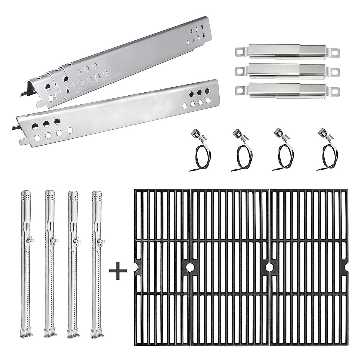 Grill Heat Plates & Burners Tube & Grill Grate & Adjustable Carryover Tube for Charbroil Performance 475 4/5/6 Burner Gas Grill, 463347017, 463361017,463376018P2,g4700004w1 Grill Replacement Parts