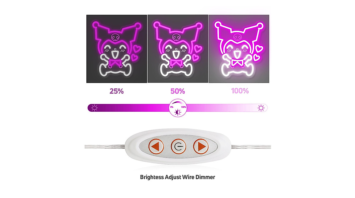 Kuromi Neon Light - Anime LED Sign for Kids & Rooms