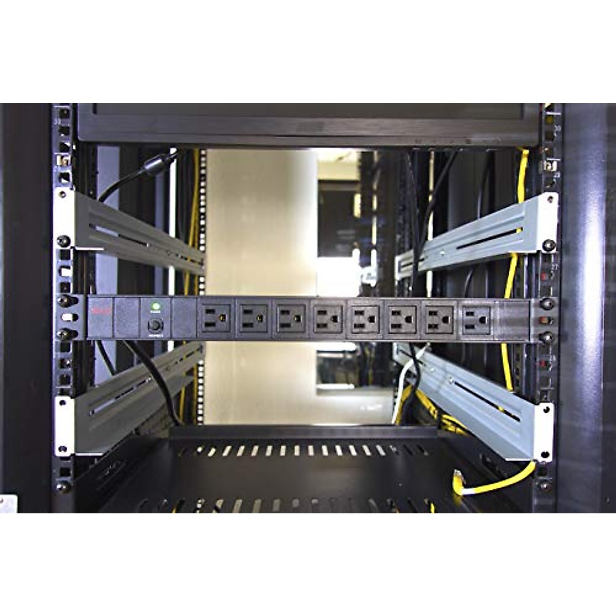 Maruson Basic PDU, 8 5-15R Outlets, 120V / 15A, 5-15P, 19" 1U Horizontal Rackmount Power Distribution Unit, 10 ft Cord, UL Certified & RoHS Compliant, for Server Racks and Networking, PDU-R1508