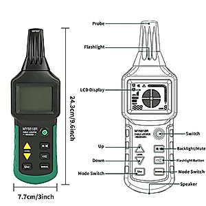 Walfront Cable Locator MS6818 12V-400V AC/DC Underground Wire Cable Locator Metal Pipe Detector Tester Line Tracker Cable Location Device Easily Cable Finder