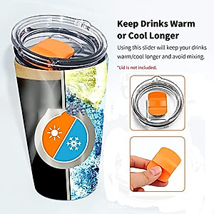 20oz Magnetic Tumbler Lid for YETI Rambler, Ozark Trail, and Old Style RTIC. Magnetic slider replacement, Magnetic Spill Proof Tumbler Cover included(5 Pack)