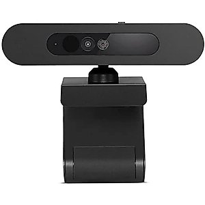 Lenovo 500 FHD Webcam, 1080p, Teleconferencing Video Camera for Desktop & Laptop PCs, Windows Hello, Digital Zoom, Wide-Angle Tilt/Pan, Privacy Shutter, USB-C, GXC0X89769, Black