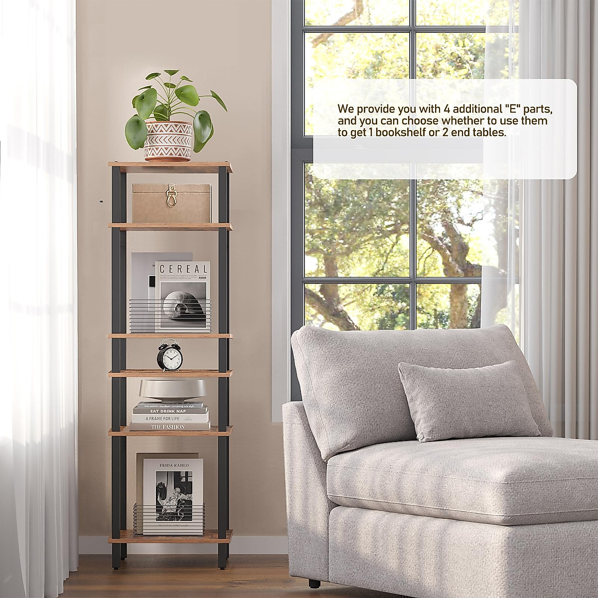 TUTOTAK Set of 2 End Table, Side Table, Nightstand, 3-Tier Storage Shelf, Couch Table for Small Space TB01BB0492