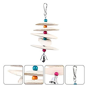 balacoo Bird Cuttlebone Chew Toy- 2pcs Cockatiels Cuttlebones, Hanging Cuttlebone for, Natural Cuddle Bone for Birds Cockatiels All Parrots Lovebirds Small Conures Parakeets