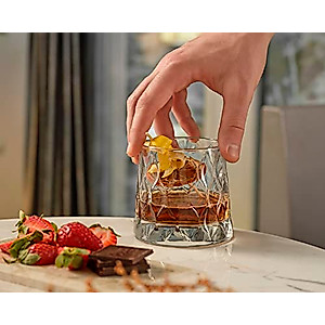 Pasabahce Premium Whiskey Glasses Set Of 4 - Exclusive Cocktail, Scotch, Bourbon, Liquor, Rum Glasses - Old Fashioned Glasses - 10.25 Oz Drinking Glasses - Perfect for Parties, Gifts