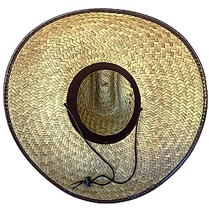 Headchange Wide 7" Brim Lifeguard Hat (Medium 7 1/8, Brown Bound 7 Inch Brim)