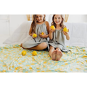 Copper Pearl Jumbo Premium Knit 3 Layer Stretchy Throw Blanket Lemon