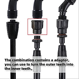 Aimela Sprayer Nozzle Tips,6 Piece Multifunctional Spray Combination,Adjustable Nozzle,Suitable For Replacing Backpack Sprayer Nozzle,Farm Nozzle,Water Pump Nozzle And Orchard Nozzle