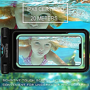 Floating Waterproof Phone Pouch/Holder, Universal Waterproof Case Dry bag Underwater for iPhone 13 12 11 Pro Max XR,XS, 8,7,6 Plus,SE, Samsung Galaxy S22 21 10 9/A/J/Note, 7”, Beach Water Pool -2 Pack