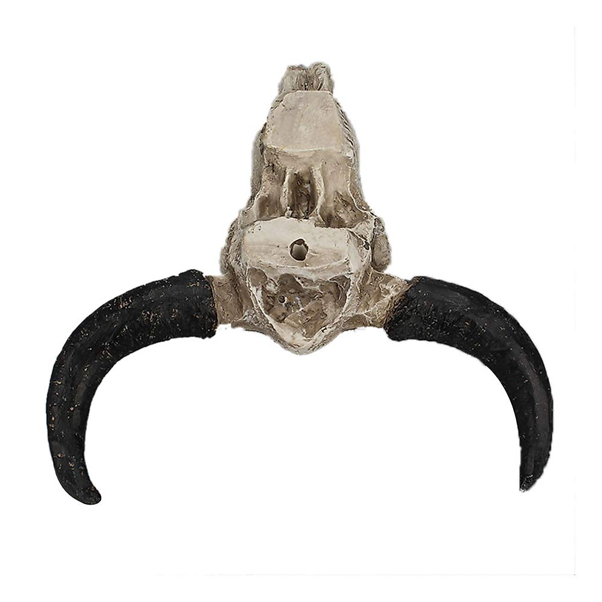 Tvoip 1Pcs Resin Wall Hanging Horn Skulls Steer Bull Head Sculpture Long Horn Cow Skull Wall Hanging Mounted Longhorn Steer Resin Wall Deco (NO.1)
