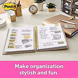 Post-it Flags, 60 Count, 1 in Wide, Assorted Metallic Designs (682-METAL), Metallic Solid, Polka Dots and Stripes