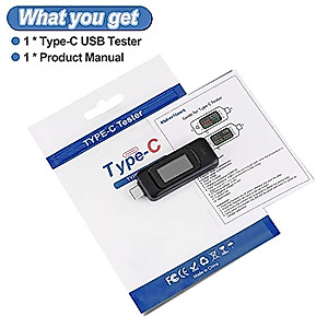 MakerHawk Type-C USB Meter Tester Power Meter USB Multimeter Voltage and Current Tester 0-5.1A 4-30V USB Power Tester Multi-function Tester Display Capacity Voltage Current Detector
