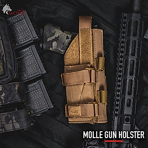 WOLF TACTICAL Molle Holster Universal Holster Molle Pistol Holster Airsoft Pistol Holster Nylon Tactical Holsters for Pistols