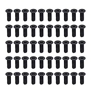 Mxzzand 50Pcs Countersunk Screw Flat M4 A2鈥?0 Connection Part for Laptop Notebook Computer Repair Maintenance(M4*12)