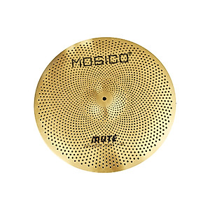 Low Volume Cymbal Pack Golden Mute Cymbal 14"Hi-hat+16"Crash+18'Crash+20"Ride Quiet Drum Cymbal Pack for Practice