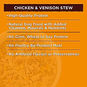 Nature's Recipe Grain Free Wet Dog Food, Chicken & Venison Stew Recipe, 10 Ounce Can (Pack of 12)