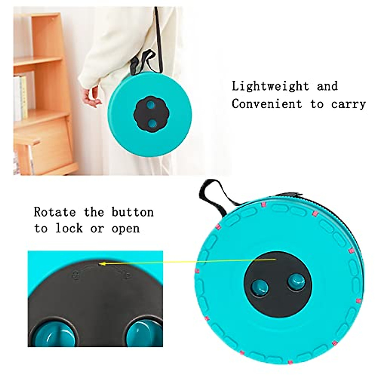 Lightweight Folding Stool Upgraded Collapsible Stool, Retractable Stool with Load Capacity 400lbs, Portable Telescopic Stool for Fishing Hiking Camping Travel and BBQ