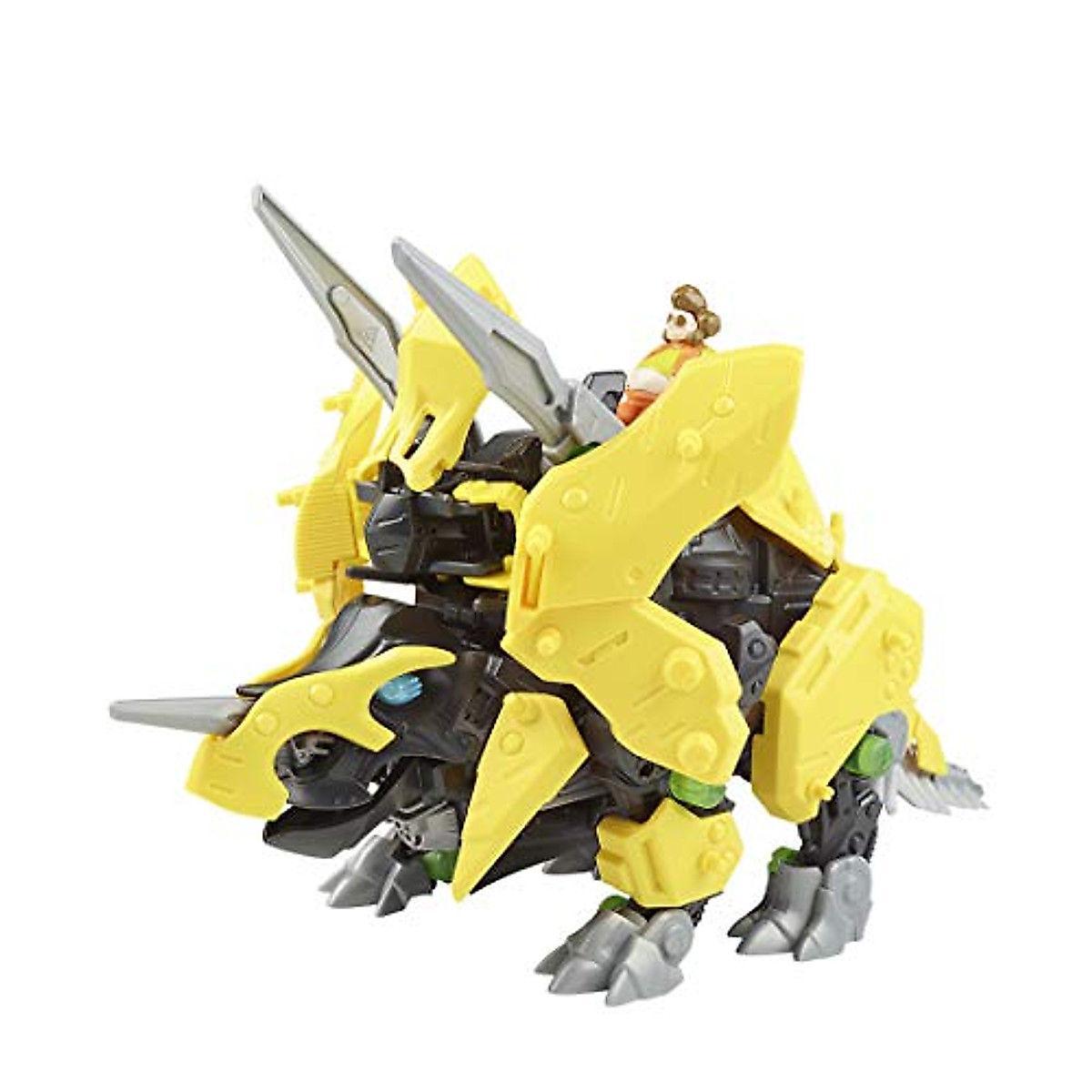 ZOIDS Hasbro Giga Battlers Tryke - Triceratops-Type Buildable Beast Figure with Motorized Motion - Toys for Kids Ages 8 and Up, 63 Pieces (E4958)