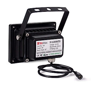 Tendelux 120ft IR Illuminator | BI8 Compact and Powerful 90° Infrared Light for CCTV Security Camera (w/Power Adapter)