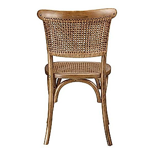 Moe's Home Collection Rattan Elm Dining Chair, Set of 2, Churchill (Light Brown) Churchill Dining Chairs, Light Brown